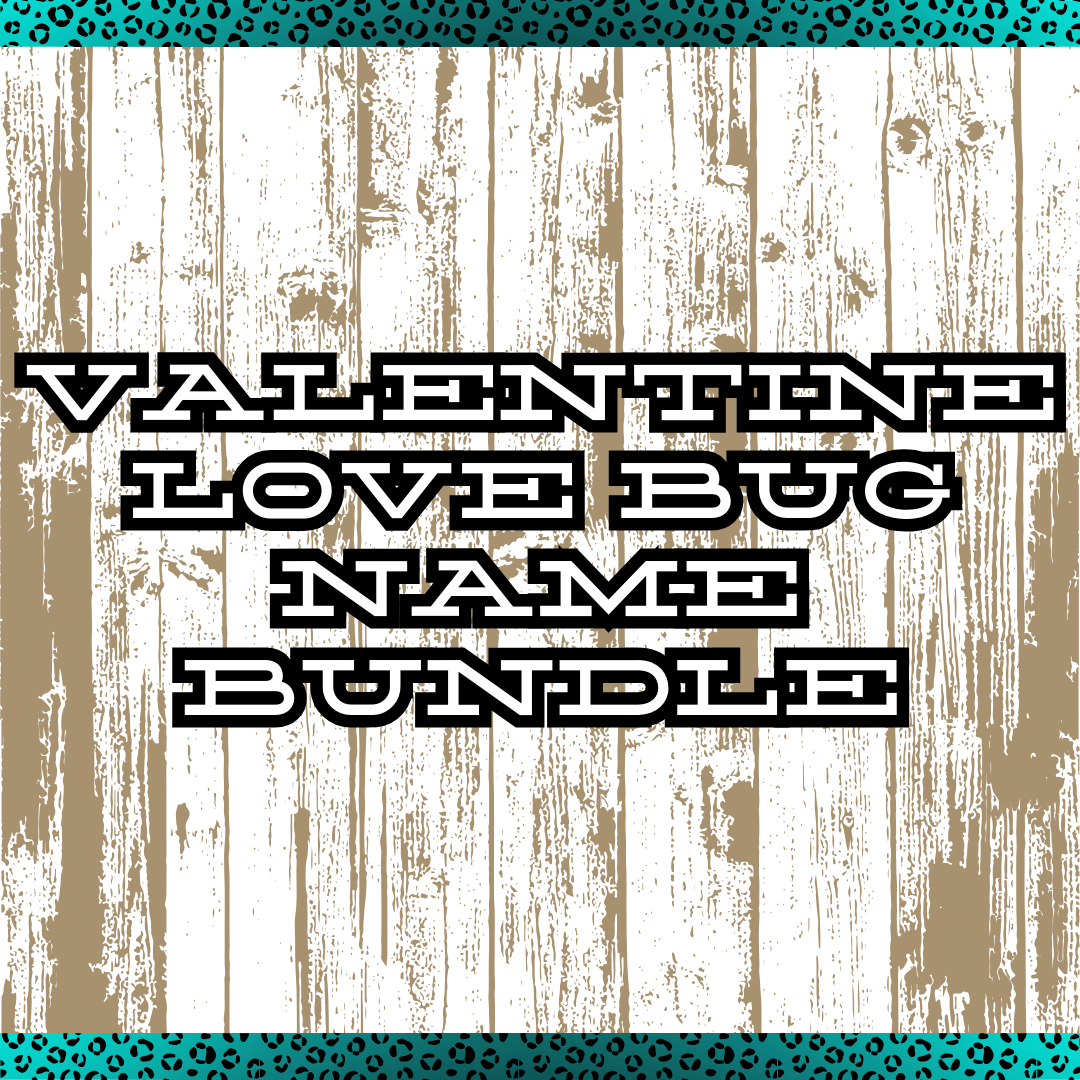 Valentines Love Bug Custom Name Drive – Wild Sunflower Co.